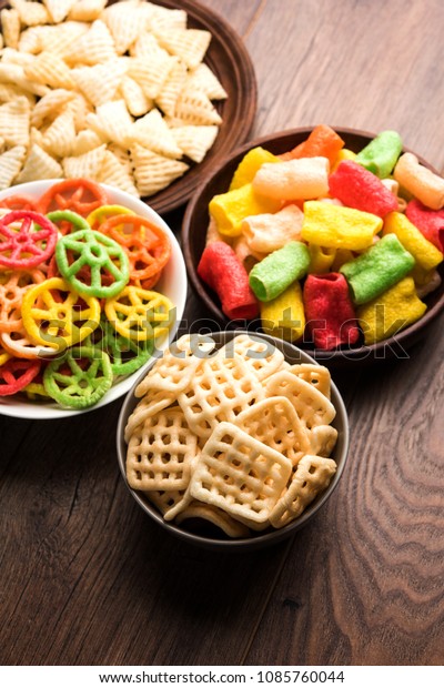 Square Triangle Wheel Pipe Shape Fryums Stock Photo (Edit Now) 1085760044