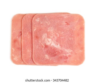 Ham Slices Isolated On White Background Stock Photo (Edit Now) 1739718935