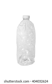 Squashed Plastic Bottle Isolated On White Stock Photo 404032624 ...