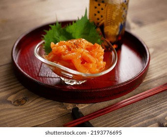 Squid Sashimi Cod Roe Stock Photo 2193776695 | Shutterstock