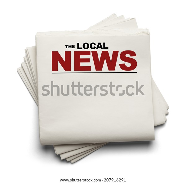 Stack Blank Local News Papers Isolated Stock Photo 207916291 | Shutterstock