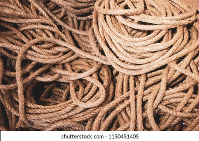 Stack Brown Ropes Stock Photo (Edit Now) 1150451405