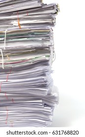 Stack Business Documents Papers Isolated On Stock Photo 631768820 ...