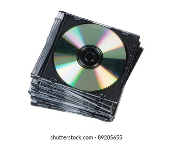 Stack Cd Discs Box Isolated On Stock Photo (Edit Now) 89205655