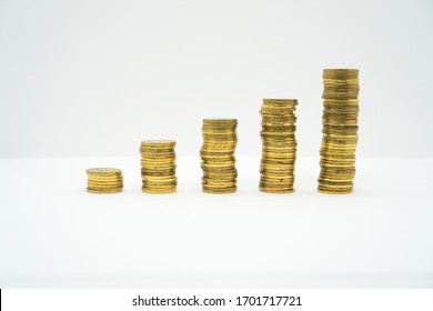 Stack Coin Showing Increase Graph On Stock Photo 1701717721 | Shutterstock