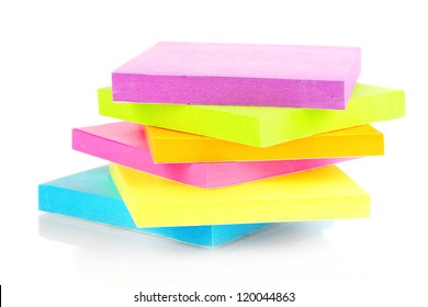 Stack Colorful Sticky Notes Isolated On Stock Photo 120044863