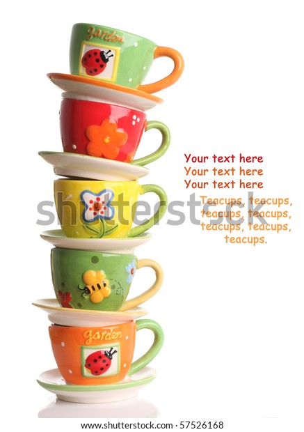 Stack Colorful Teacups Stock Photo 57526168 | Shutterstock