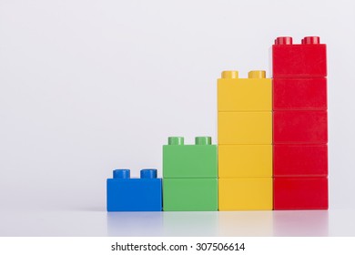 Plastic Building Blocks Isolated On White Stock Photo (Edit Now) 99967340