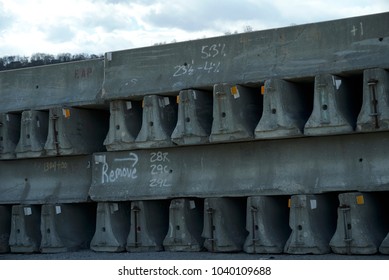 Stack Concrete Barriers Ready Stock Photo 1040109688 | Shutterstock