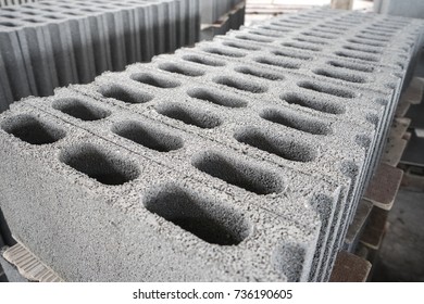 Closeup Openwork Concrete Blocksstack Cement Blocks Stock Photo ...