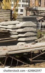 Stack Concrete Slabs On Construction Site Stock Photo 624842597 ...