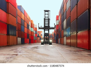 Stack Container Ship Yard Depot Stock Photo (Edit Now) 1180487374