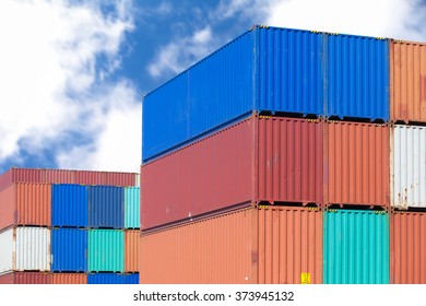 Stack Container Shipping Dockyard Area 스톡 사진 373945132 | Shutterstock