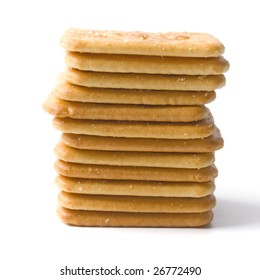 Stack Cookies Isolated On White Backgrounds Stock Photo 26772490 ...