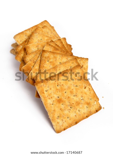 Stack Crackers On White Background Stock Photo (Edit Now) 17140687