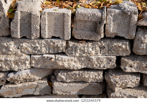 Stack Crushed Cinder Blocks Rows Broken Stock Photo 1251541579 ...
