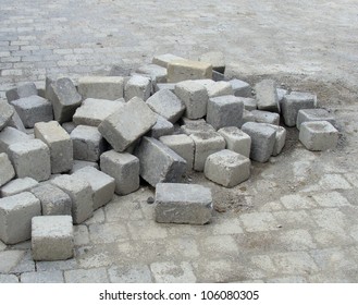 Stack Cubic Tile Laying On Pavement Stock Photo 106080305 | Shutterstock