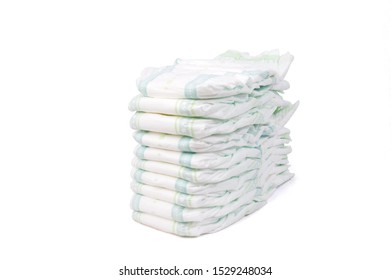 Stack Diapers On White Background Stock Photo 1529248034 | Shutterstock