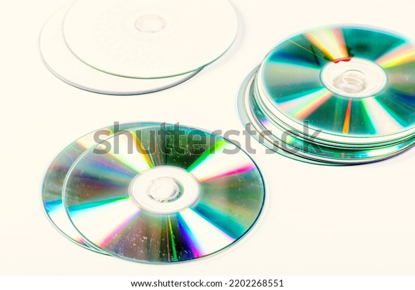 Stack Disks On White Background Stock Photo 2202268551 | Shutterstock
