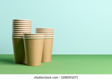 Stack Disposable Eco Friendly Coffee Cup Stock Photo 2208391071 ...