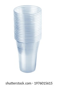 Stack Disposable Plastic Beer Cups Isolated Stock Photo 1976015615 ...