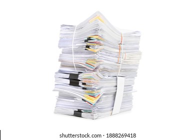 Stack Documents Isolated On White Background Stock Photo 1888269418 ...