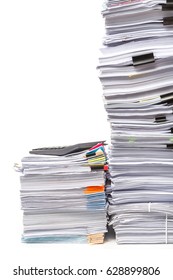 Stack Documents Isolated On White Background Stock Photo 628899806 ...