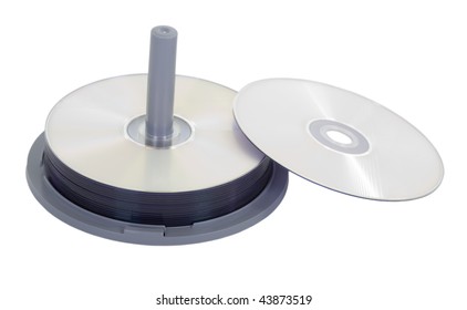 Group Dvd Discs On White Background Stock Photo (Edit Now) 1181834383