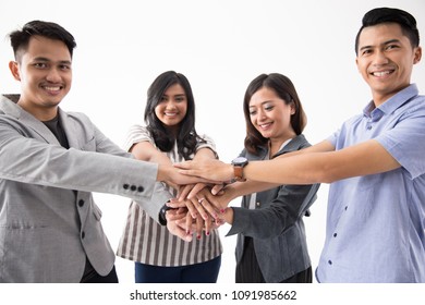 Stack Hand Pose By Group Young 스톡 사진 1091985662 | Shutterstock