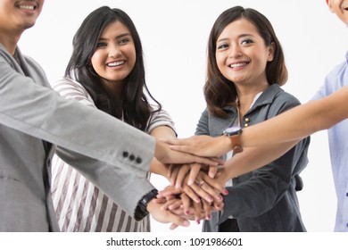 Stack Hand Pose By Group Young 스톡 사진 1091985662 | Shutterstock