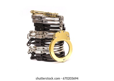 Stack Handcuffs Isolated Stock Photo 670203694 | Shutterstock