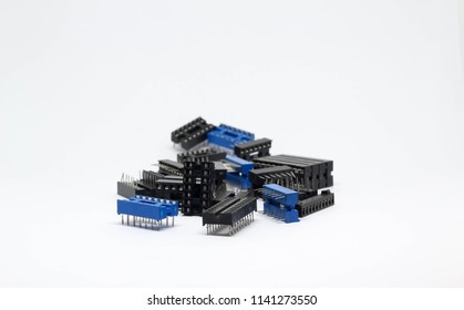 Stack Ic Sockets On White Background Foto de stock 1141273544 ...