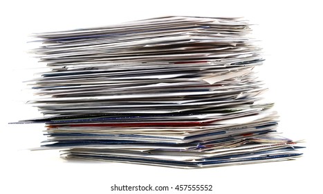 Stack Mail On White Background Stock Photo 457555552 | Shutterstock