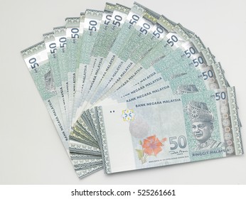 Stack Malaysia Ringgit On White Background Stock Photo 525261661 ...