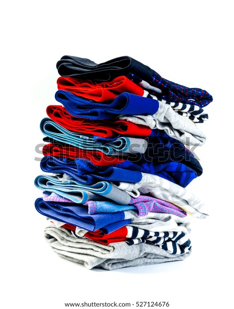 Stack Men Underwear Isolated On White Stock Photo 527124676 | Shutterstock