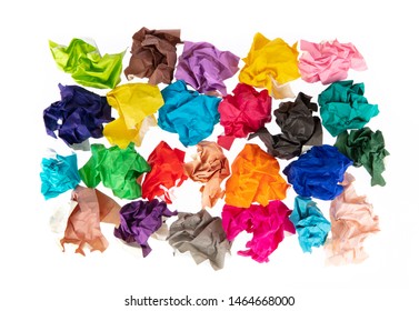 Stack Multi Colored Crumpled Paper Balls Stock Photo 1464668000 ...