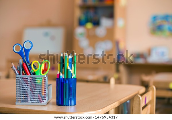 Stack Notebooks Colorful Drawing Pencils Stationery Stock Photo ... Stack Notebooks Colorful Drawing Pencils Stationery Stock Photo ...