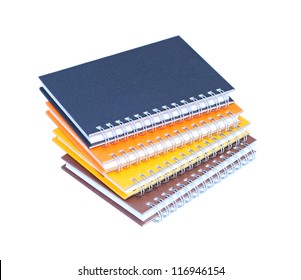 Stack Notebooks Isolated On White Background Stock Photo 116946154 ...
