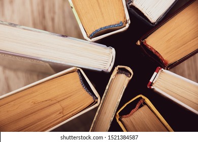 Stack Old Books Top View Vintage Stock Photo 1521384587 | Shutterstock