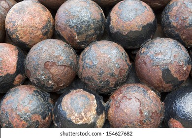 Stack Old Colonial Rusty Cannon Balls Stock Photo 154627682 | Shutterstock