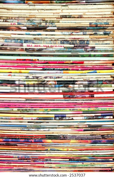 Stack Old Magazine Background Uses Stock Photo 2537037 | Shutterstock