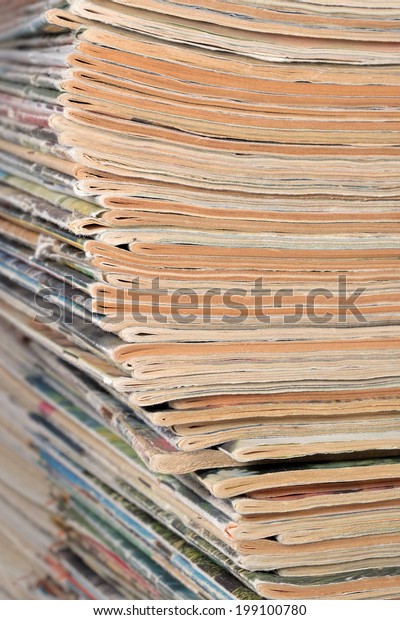 Stack Old Magazines Closeup Stock Photo 199100780 | Shutterstock