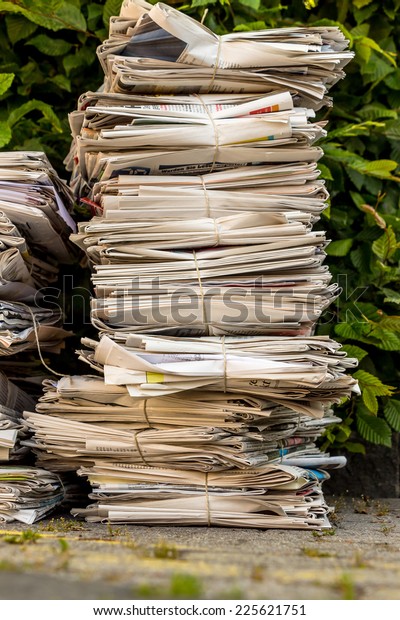 Stack Old Newspapers Ready Removal By Stock Photo 225621751 | Shutterstock