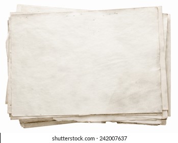 Stack Old Papers Isolated On White Stock Photo 242007637 | Shutterstock