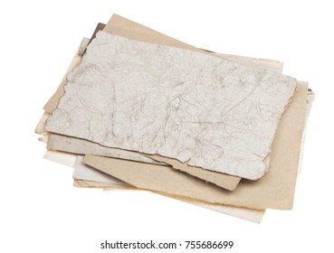 Stack Old Papers Isolated On White Stock Photo 755686699 | Shutterstock