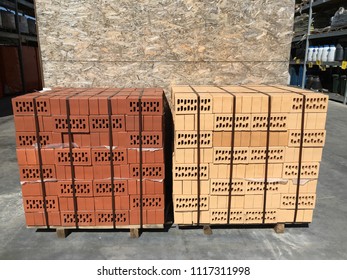 Stack Orange Clay Brick On Pallet Stock Photo 1117311998 | Shutterstock