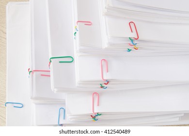 Stack Overload Document Reports Colorful Paper Stock Photo 412540489 ...