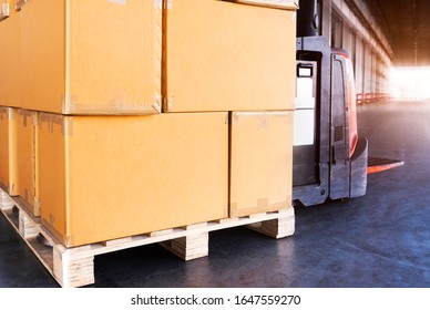 Cargo Shipment Loading Truck Stacked Package Stock Photo (Edit Now ...