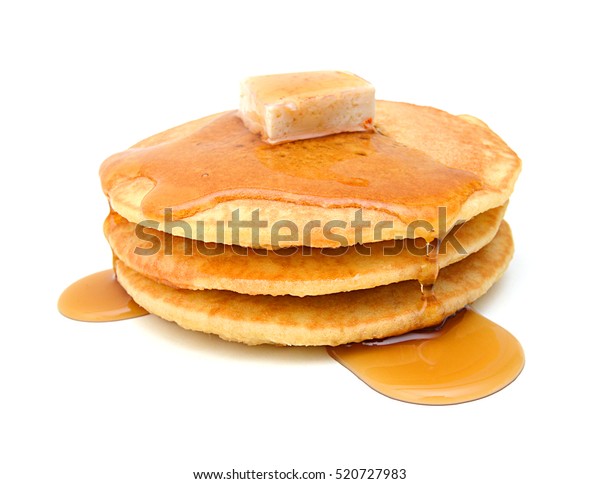 Stack Pancakes Isolated On White Background Stock Photo (Edit Now ...