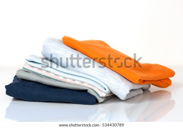 Stack Pile Cotton Folded Clothes On Stock Photo 534430789 | Shutterstock